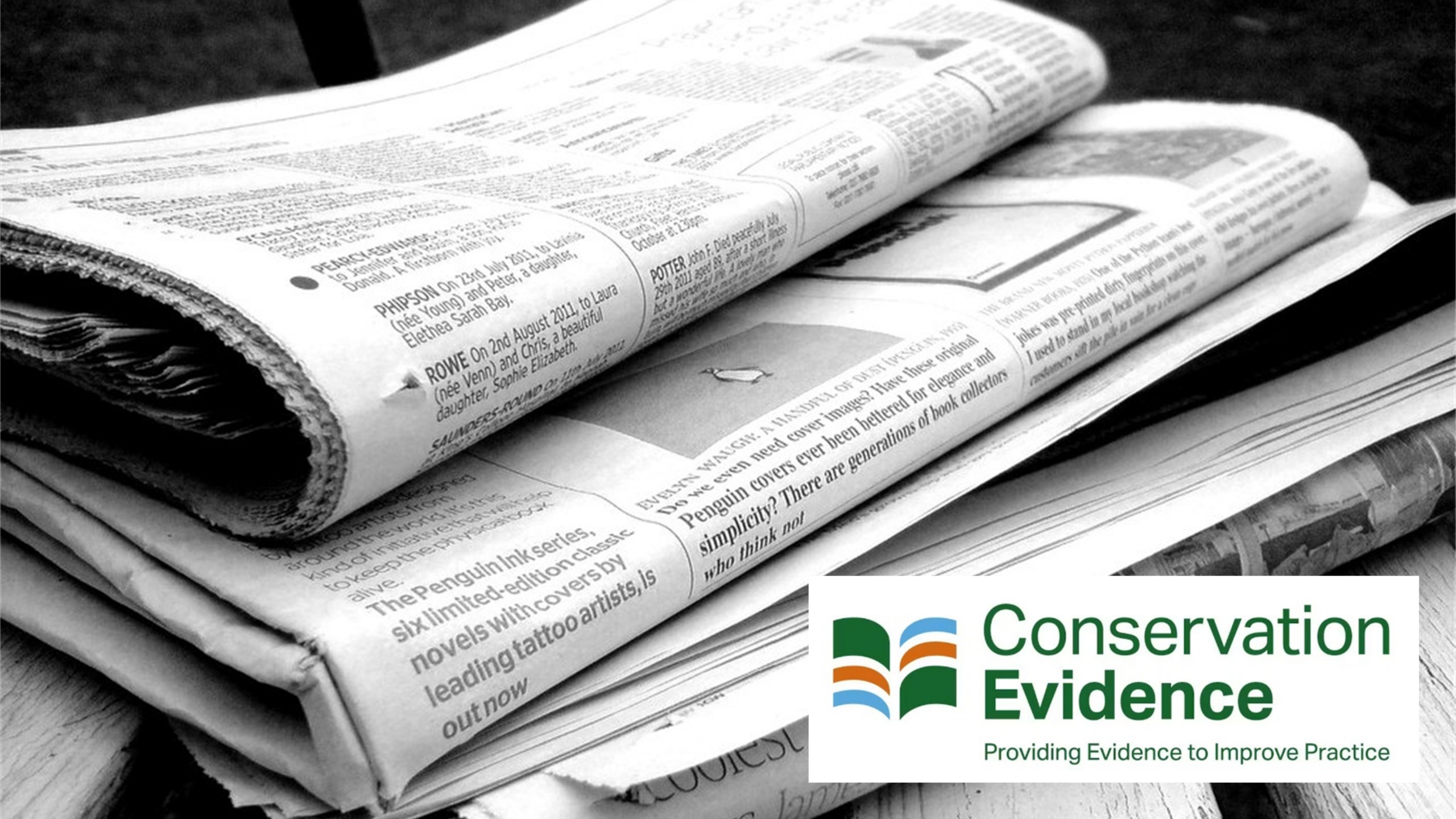 News update from Conservation Evidence | About Conservation Evidence